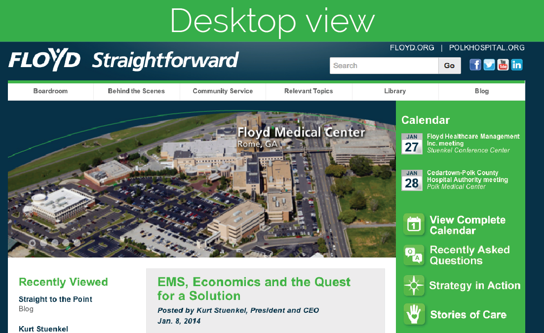 Deeper Insights: Responsive Floyd Health Website